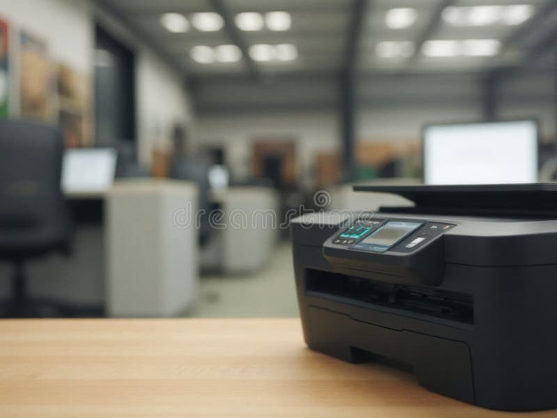 Modern Multifunction Printer in a Bustling Office Setting during the ...