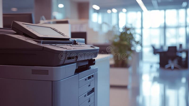 A Modern Multifunction Printer for the Office with a Hyperrealistic ...