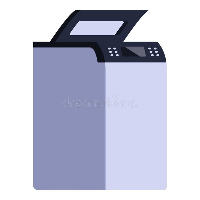 Modern Multifunction Printer Standing with Open Scanner Lid Stock ...