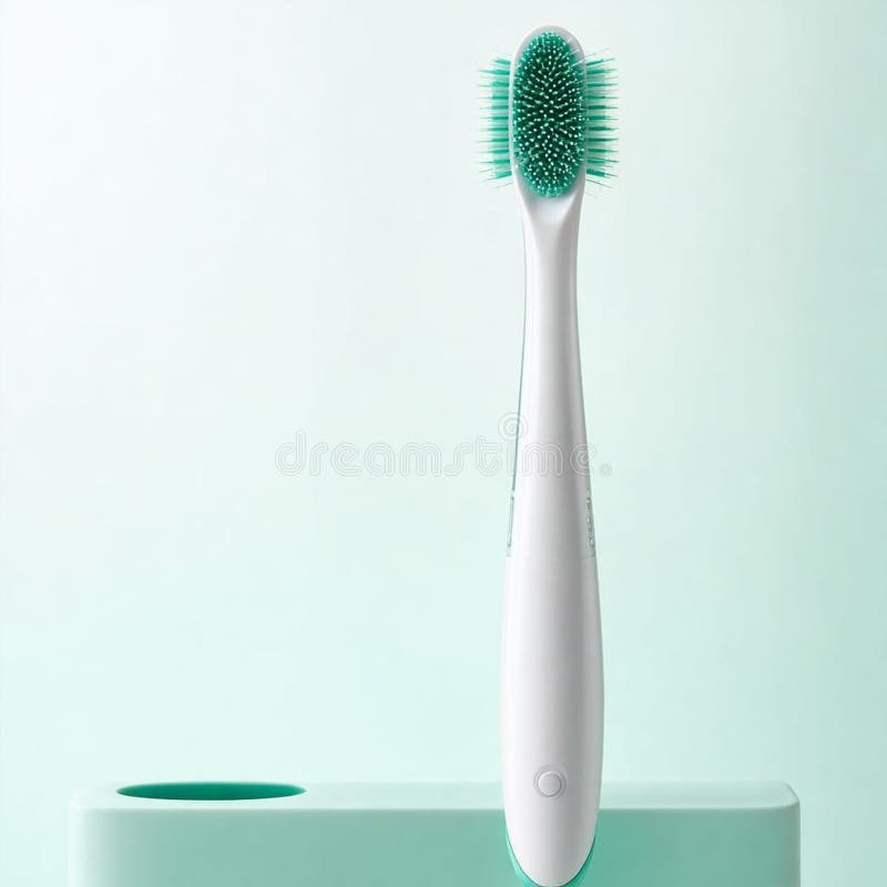 Modern and Multifunctional Toothbrush, Green. Artificial Intelligence ...