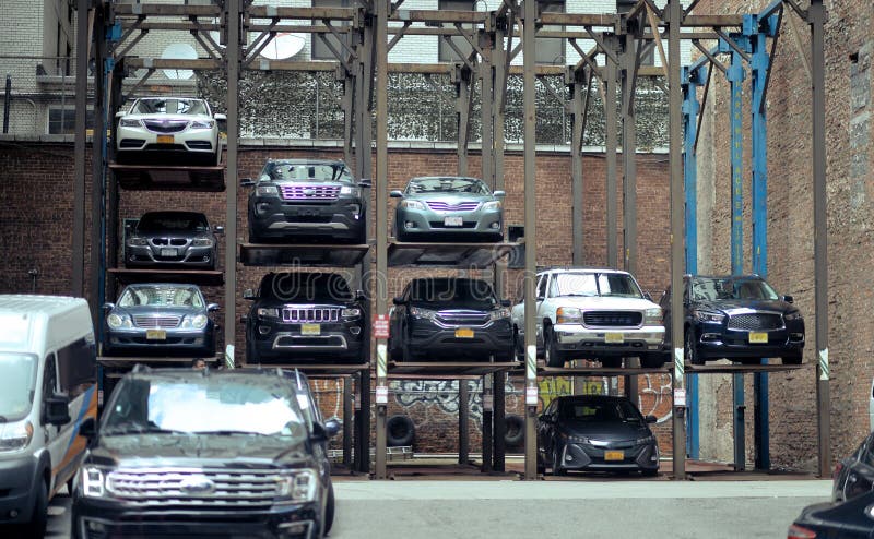 Modern Multilevel Parking Lot in a City Editorial Stock Image - Image ...