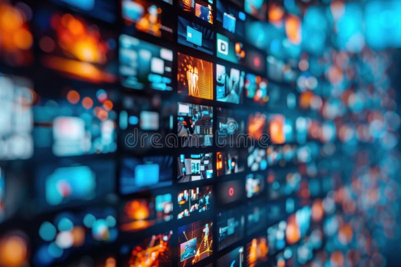 Modern Multimedia Network: Background with Web Stream and TV ...