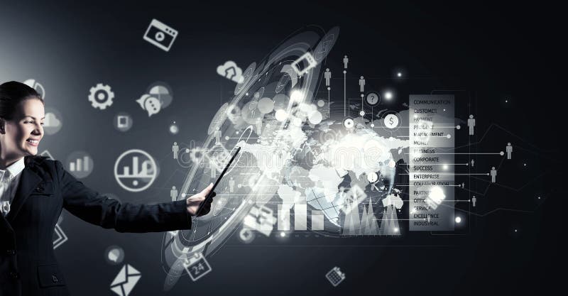 Modern Multimedia Technologies . Mixed Media Stock Photo - Image of ...