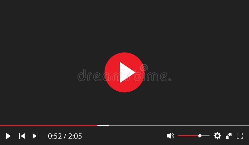 Modern Multimedia Video Player Website Template Stock Vector ...