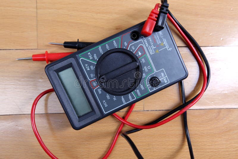 Modern multimeter stock image. Image of laboratory, black - 13404023