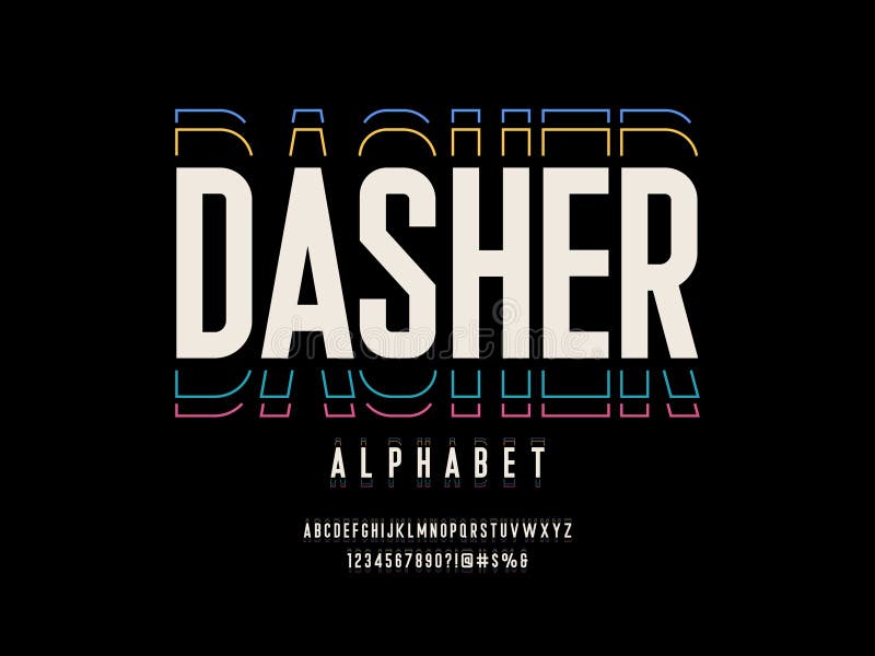 Multiple line font stock vector. Illustration of typography - 179047495