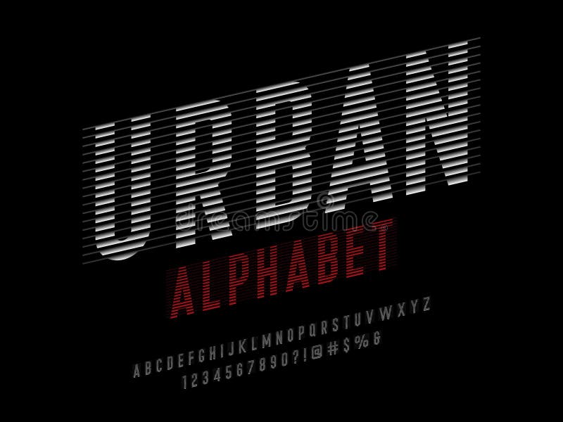 Multiple lines font stock vector. Illustration of graphic - 254390192