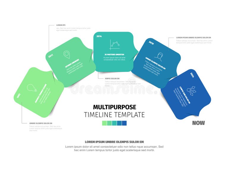 Multipurpose Timeline Template Infographic with Modern Design Stock ...