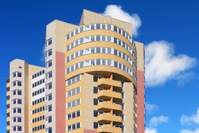 Modern Multistory Apartment Building Stock Photo - Image of concrete ...