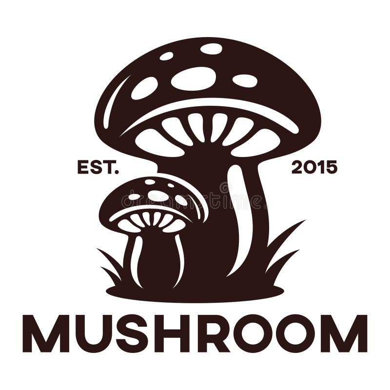 Modern Mushroom Logo. Vector Illustration Stock Vector - Illustration ...
