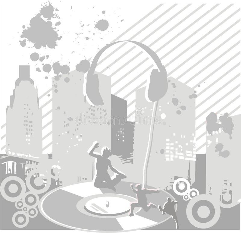 Modern music stock illustration. Illustration of listening - 5051194