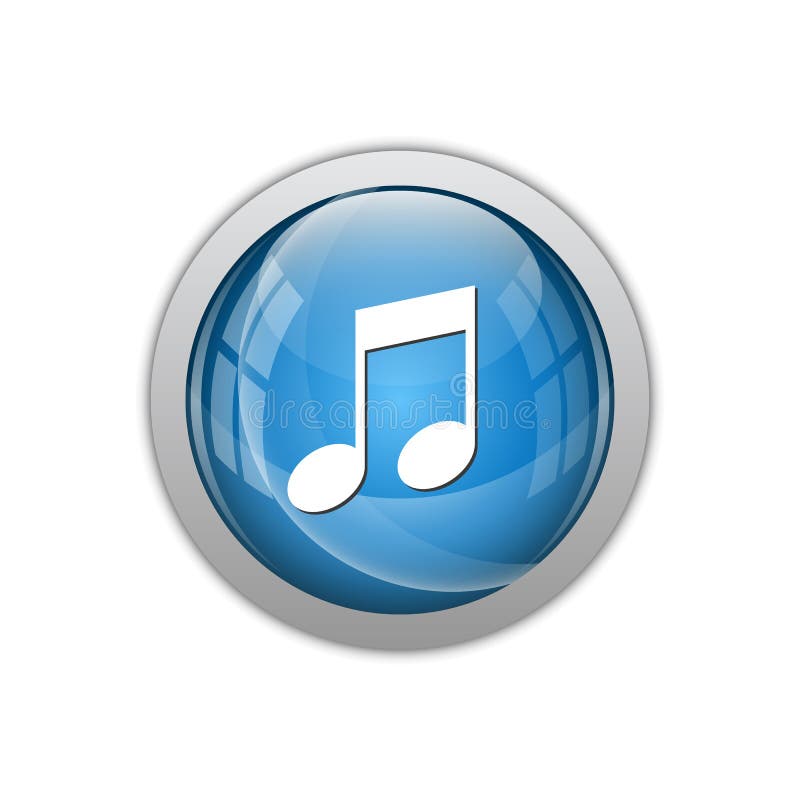Modern Music Note Icon Button Logo Stock Vector - Illustration of ...