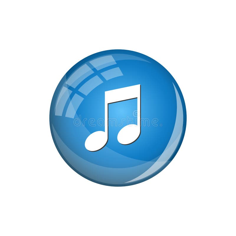 Modern Music Note Icon Button Logo Stock Vector - Illustration of ...