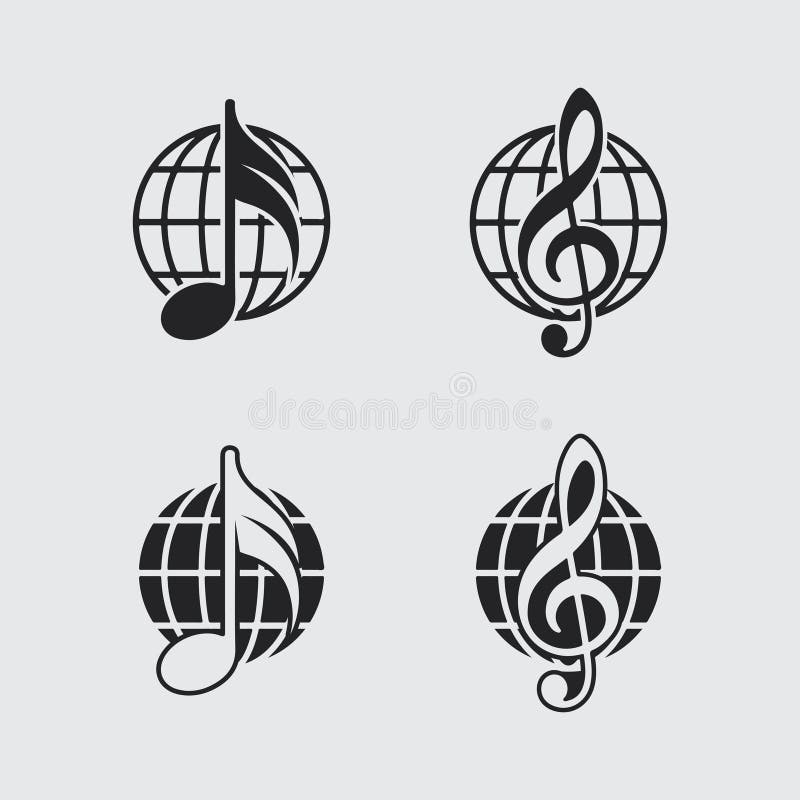 Modern Music Note Icon Vector Stock Illustration - Illustration of ...