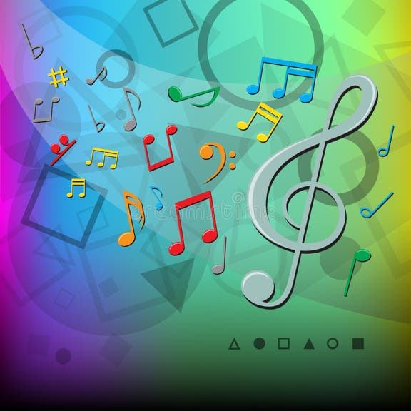 Modern Music Notes Color Background Stock Vector - Illustration of camp ...