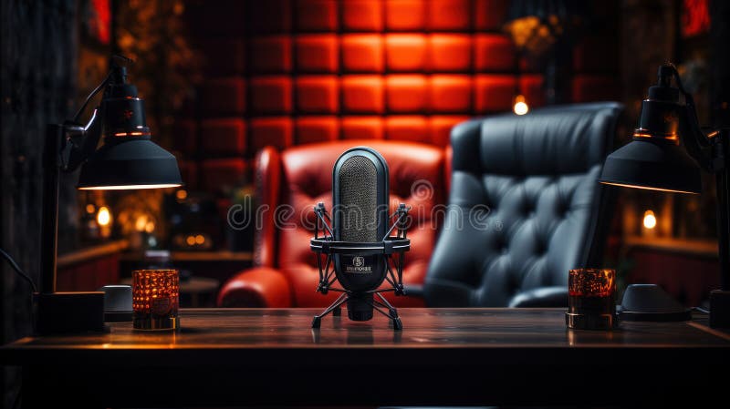 Modern Music Record Studio Control Desk with Laptop Screen Showing User ...