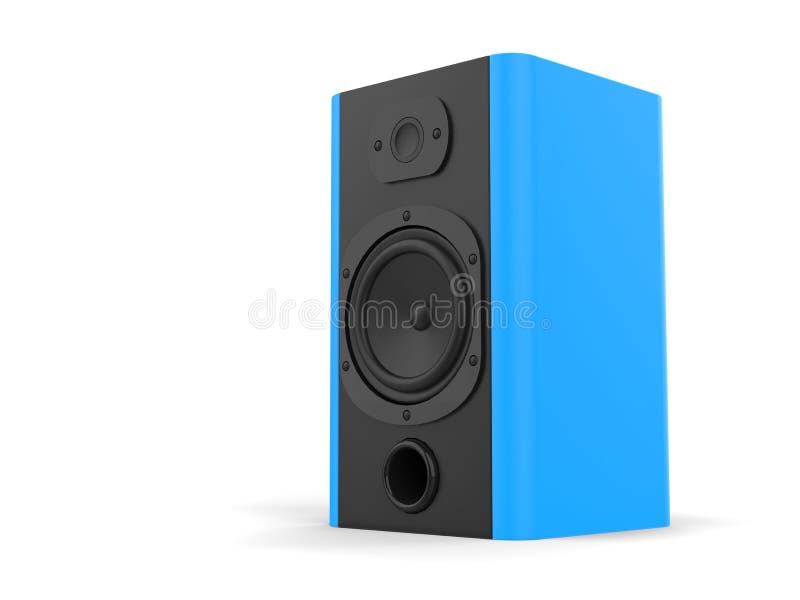 Modern Music Speaker with Matte Blue Side Panels Stock Illustration ...