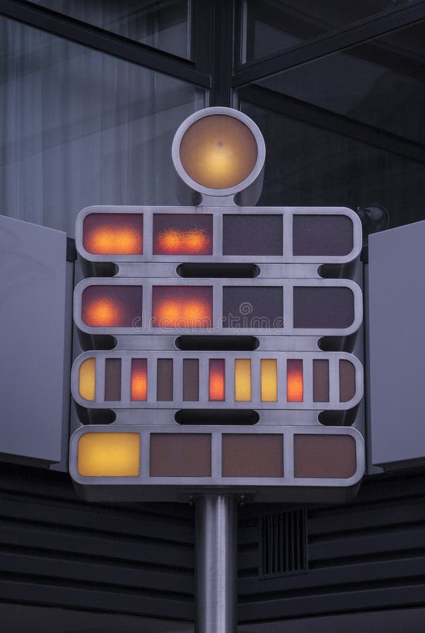 Modern Mysterious Clock in Berlin Stock Image - Image of clock, pole ...