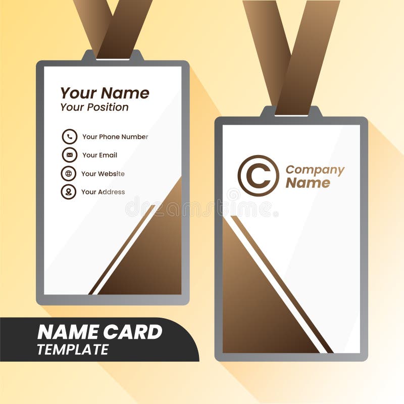 Modern Name Card - Creative and Clean Name Card Template Stock Vector ...