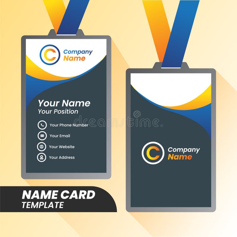Modern Name Card Design . Double Sided Name Card Design Template Stock ...