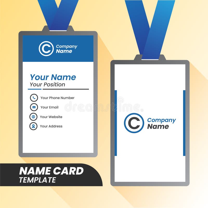 Modern Name Card Design . Double Sided Name Card Design Template Stock ...