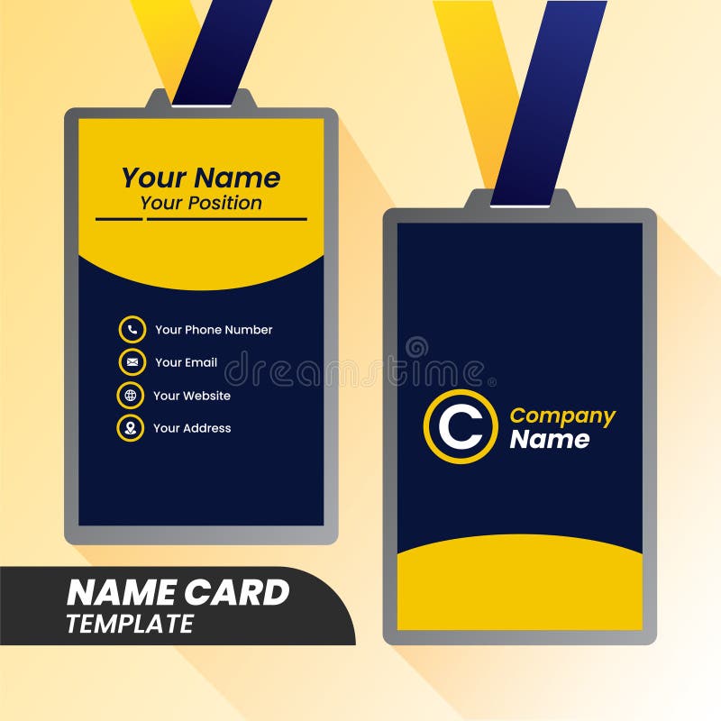 Modern Name Card Design . Double Sided Name Card Design Template Stock ...