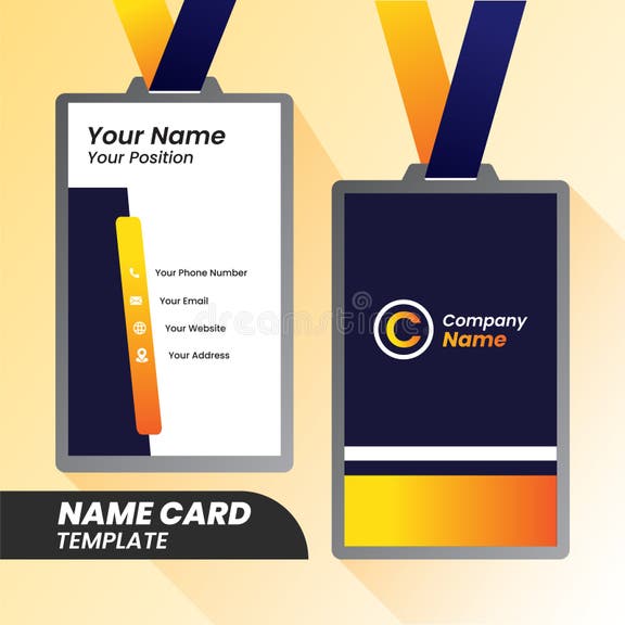 Modern Name Card Design . Double Sided Name Card Design Template Stock ...