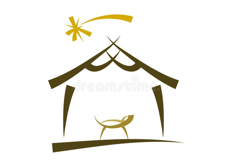 Abstract nativity symbol stock vector. Illustration of holiday - 22291987