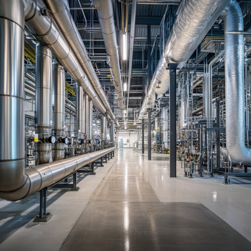 Modern Natural Gas Processing Facility Interior Stock Photo - Image of ...