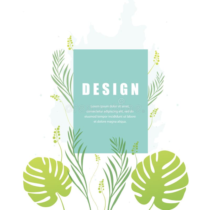 Vector Floral Abstract Leaf Background Design Stock Illustration