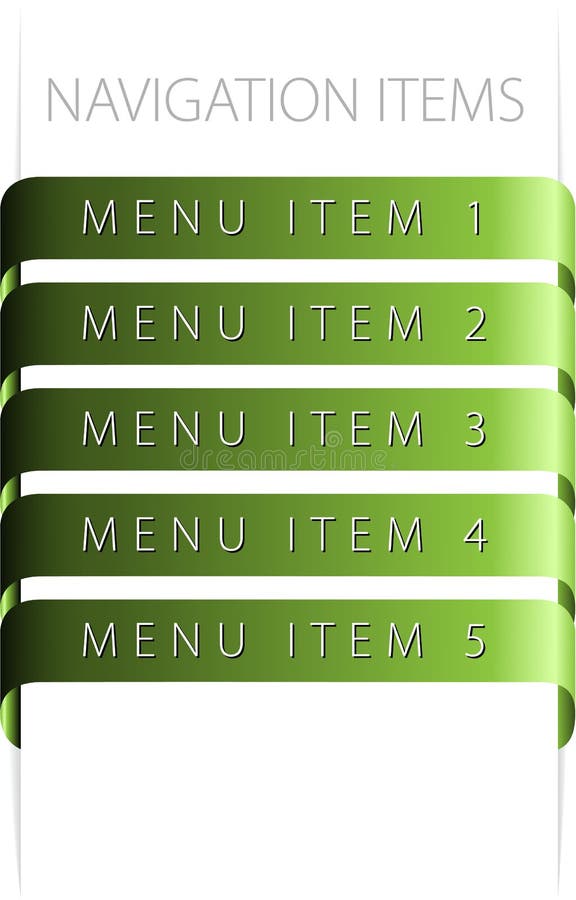 Modern navigation items stock illustration. Illustration of select ...