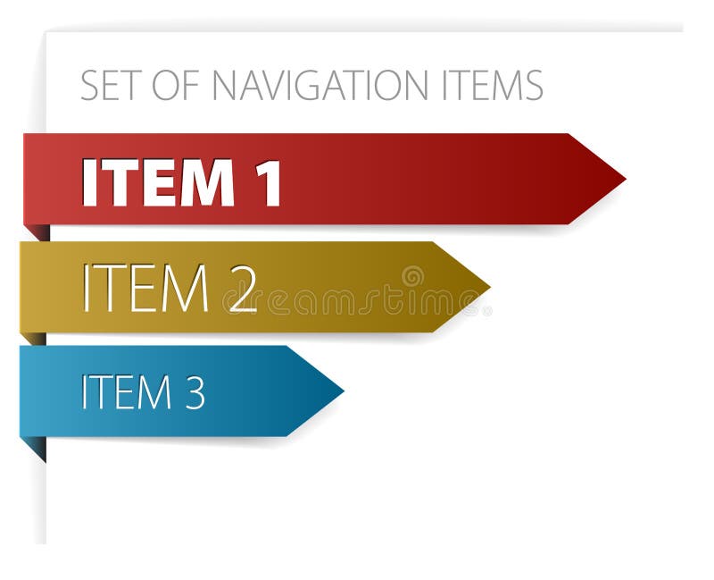 Modern navigation items stock illustration. Illustration of select ...