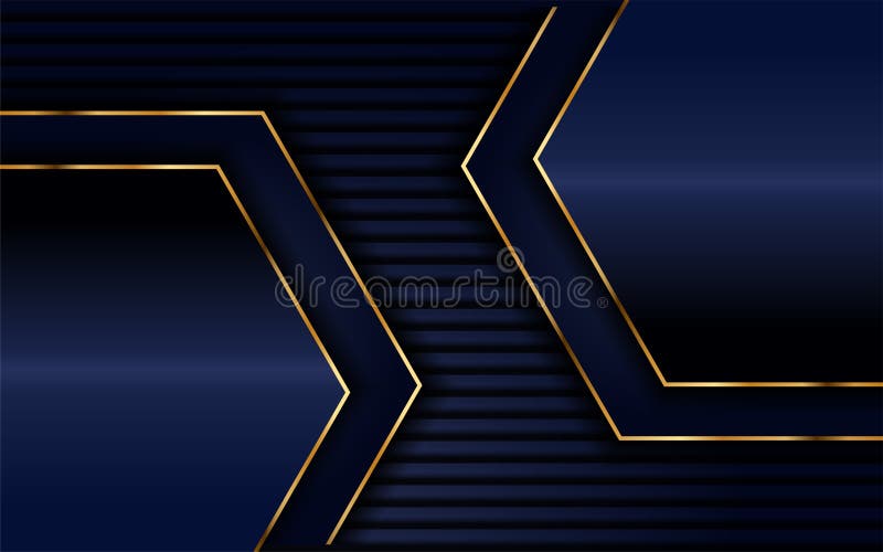 Modern Navy Background with Light Golden Lines Stock Vector ...