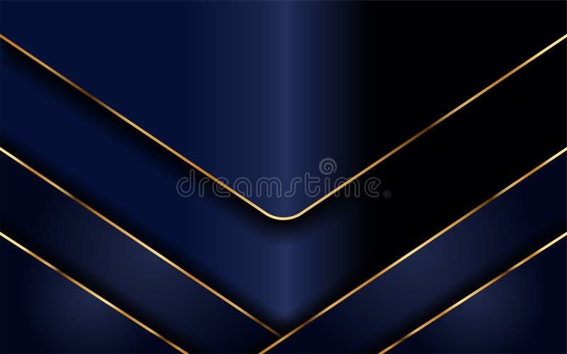 Modern Navy Background with Light Golden Lines Stock Vector ...