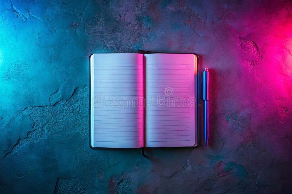 Modern Neon Journal Page Layout Design for Inspiring Notes and Creative ...