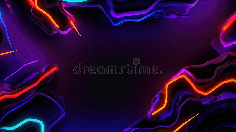 Modern Neon Lights in a Wire Style, Abstract Wallpaper, Ai Generated ...