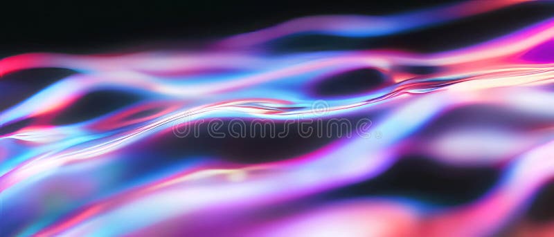 Modern Neon Rectangle with Glowing Texture on a Black Background ...