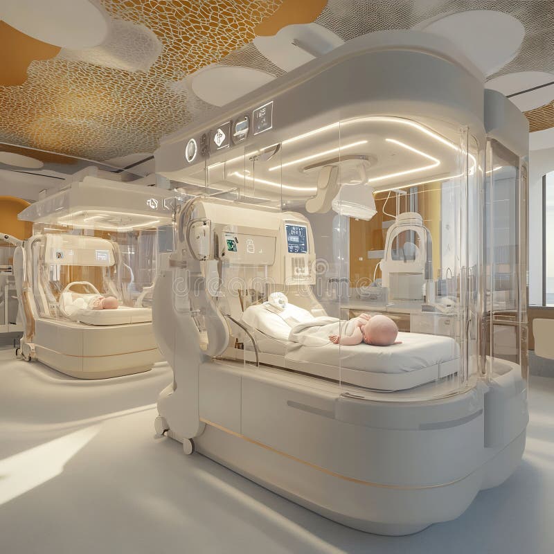 Modern Neonatal Intensive Care Unit Featuring Advanced Incubators ...