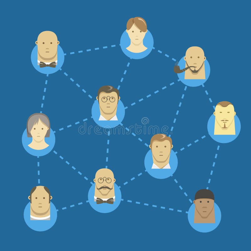 Modern network stock vector. Illustration of social, guide - 41702354