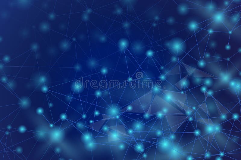 Modern Network Technology Background Blue Color Light Effect Vector ...