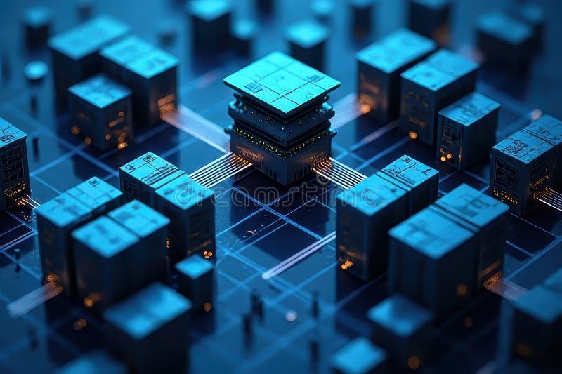 Modern Networking Solutions - Data Flow Visualization Stock ...