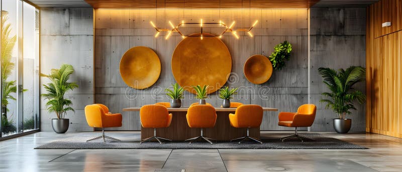 Modern Networking Space with a Touch of Minimalist Elegance. Concept ...