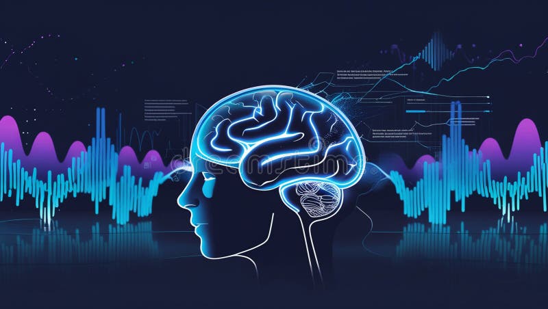 A Modern Neuroscience Background Inspired by Brainwave Activity Stock ...