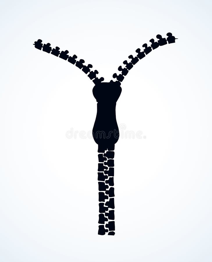 Zipper. Vector drawing stock vector. Illustration of graphic - 112466558