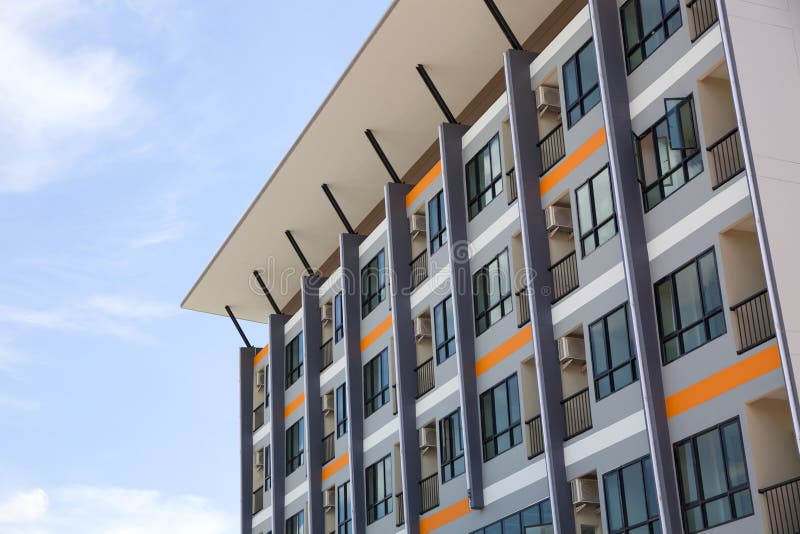 Modern New Commercial Apartment, Condominium Building. Stock Photo ...