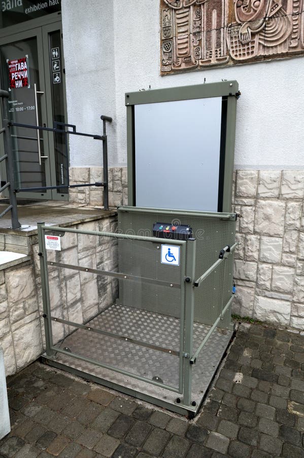 A Modern New Elevator for the Disabled Editorial Image - Image of city ...
