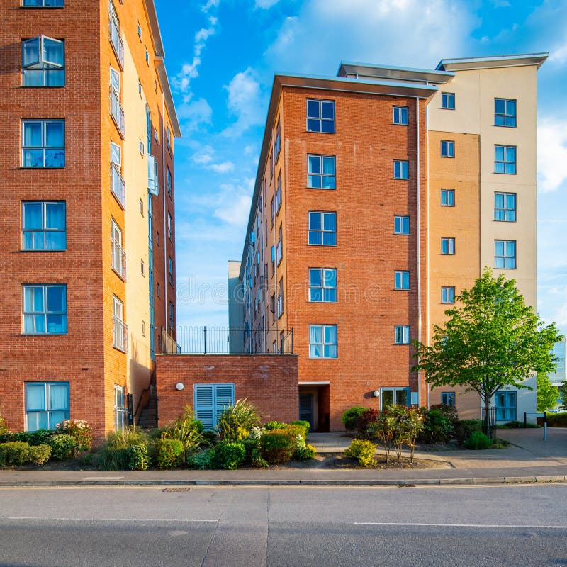 Modern, New Executive Apartment Building Stock Photo - Image of ...