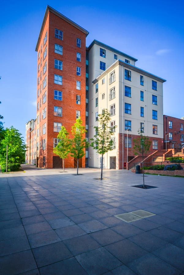 Modern, New Executive Apartment Building Stock Image - Image of scene ...