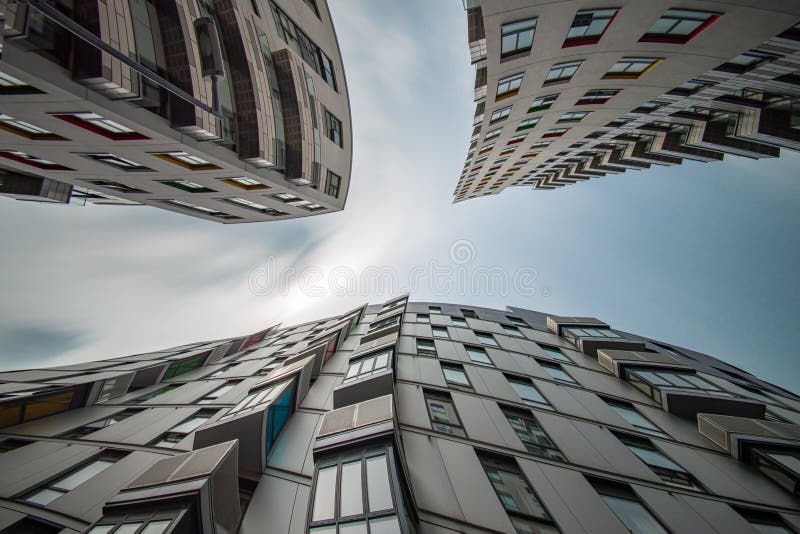 Modern, New Executive Apartment Building Stock Image - Image of modern ...