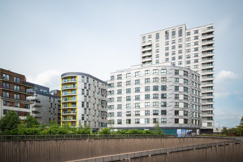 Modern, New Executive Apartment Building Stock Photo - Image of england ...